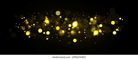 Golden Particles Sparkling Bokeh Lights Vector Stock Vector Royalty Free 2296676455 Shutterstock