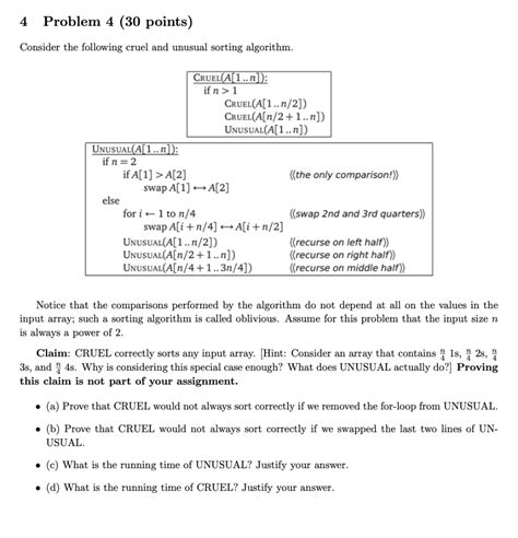 Solved 4 Problem 4 30 Points Consider The Following Cruel