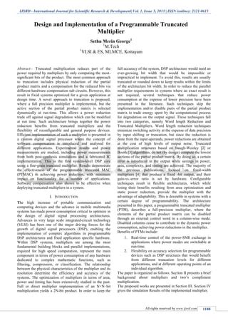 Design And Implementation Of A Programmable Truncated Multiplier PDF
