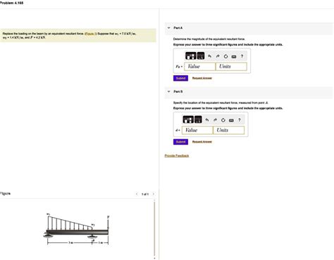 Problem 4165 Replace The Loading On The Beam By An Equivalent Resultant
