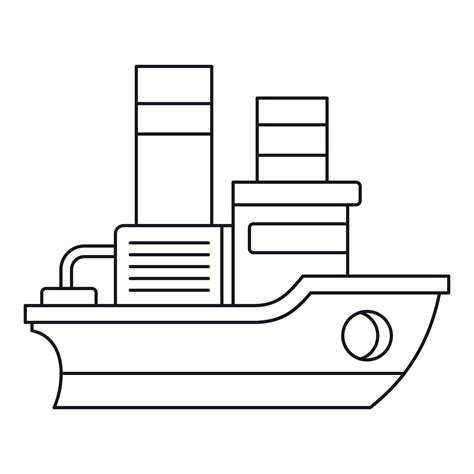 Small Ship Icon Outline Style 14644865 Vector Art At Vecteezy