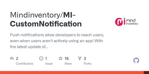 Github Mindinventory Mi Customnotification Push Notifications Allow Developers To Reach Users