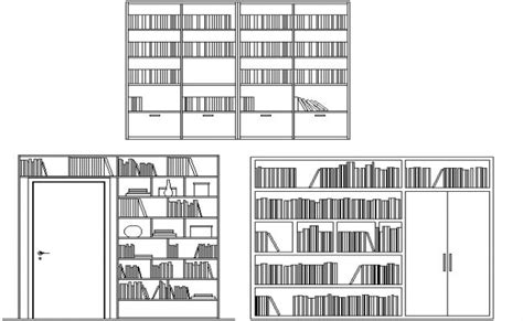 Bookshelves Detail Dwg File