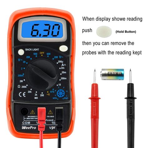 Weepro Vpro850l Digital Multimeter Dc Ac Voltmeter Ohm