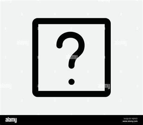 Help Square Icon Black Question Mark Box Symbol Problem Customer