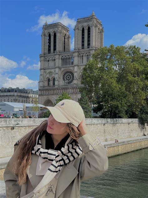 Notre Dame Paris France Cap Outfits For Women Cap Outfit White Cap