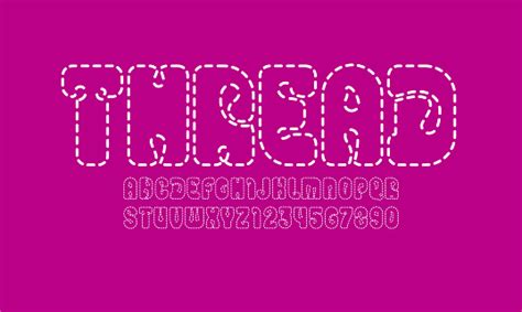 유행 글꼴 만화 스타일의 알파벳 흰색 점선에서 문자와 숫자 벡터 일러스트 10eps 컴퓨터 글자에 대한 스톡 벡터 아트 및 기타 이미지 컴퓨터 글자 점선 바느질하기