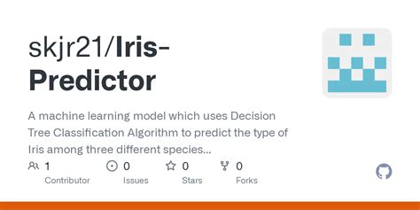 github skjr21 iris predictor a machine learning model which uses