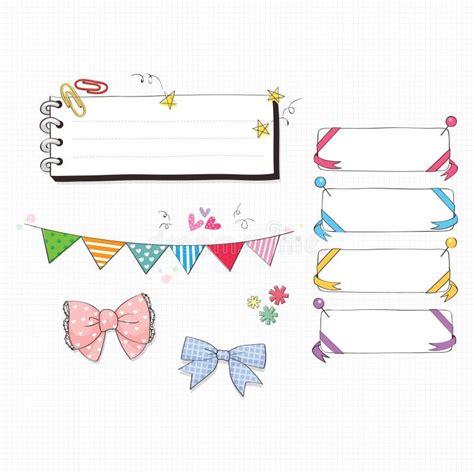 Assorted Labels Vector Illustration Decorative Design Stock Vector