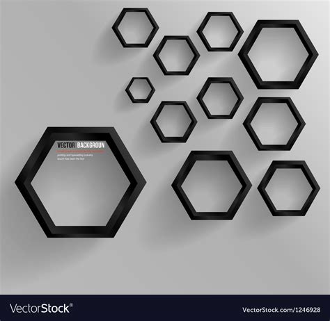 abstract background hexagon web and design vector image