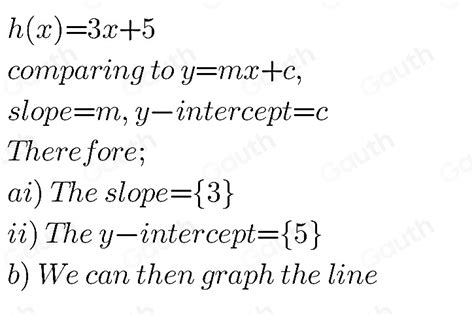 solved a linear function is given complete parts a d h x 3x 5
