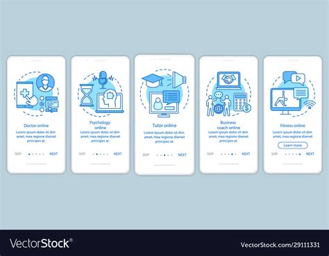 Online Support Onboarding Mobile App Page Screen Vector Image