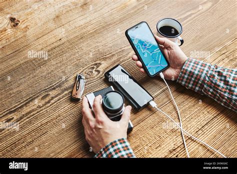 Man Planning Next Vacation Trip While Journey Searching Travel