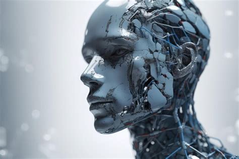 Premium Ai Image Ai Tech Humanoid Cyborg Robotics Concept A Machine