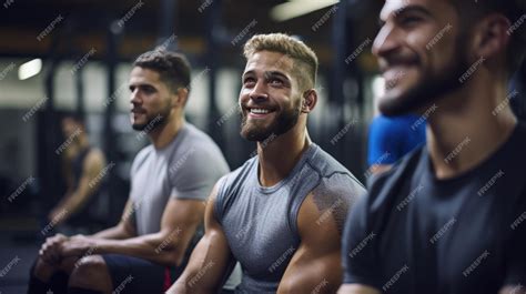 Portrait Of Athletically Built Men In A Gym Premium Ai Generated Image