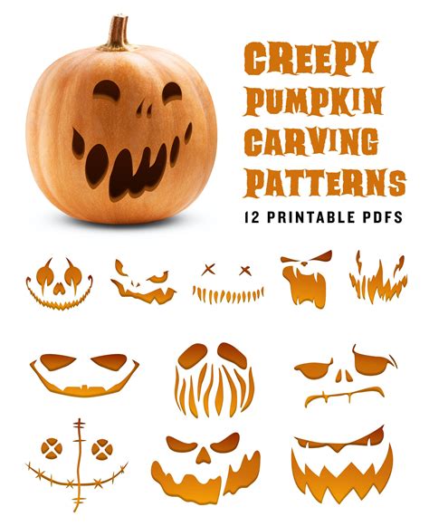 Scary Printable Pumpkin Carving Stencils Free Printable