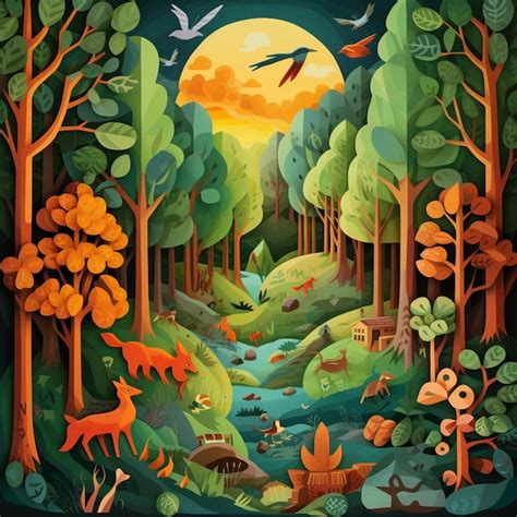 Premium Ai Image A Poster Protecting The Forests The Colors