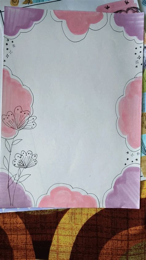 Amazing Cloud Boarder Bond Paper Design Diy Drawing Books Book Art