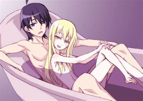 Matsuryuu Araragi Koyomi Oshino Shinobu Bakemonogatari Monogatari Series Nisemonogatari