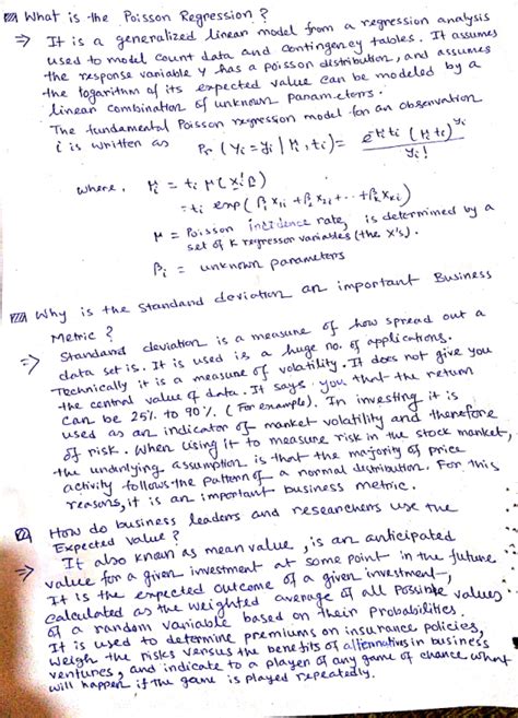 What Is The Poisson Regression Why Is The Standard Deviation An Important Business Metric How