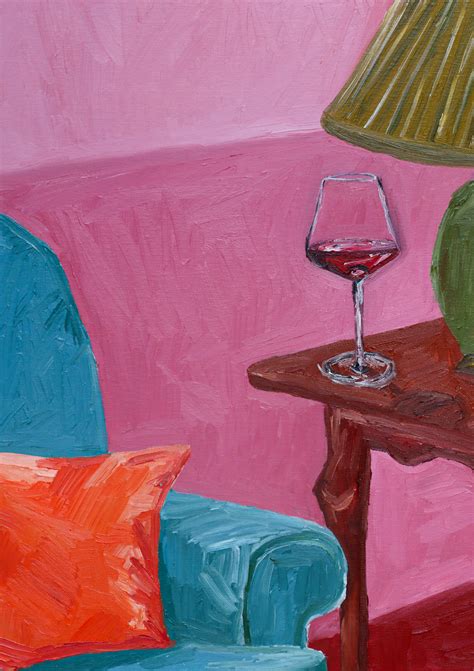 Couch Wine Libby Haines Art