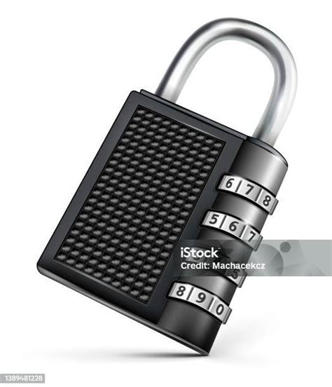Ilustración De Cerradura Metálica Con Código Numérico Sobre Fondo Blanco Y Más Vectores Libres