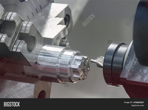 Cnc Lathe Machine Image Photo Free Trial Bigstock