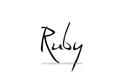 Ruby Name Tattoo Designs