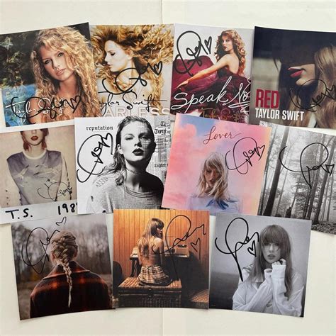 Fanmade Taylor Swift Signed CD Print Set Includes Depop