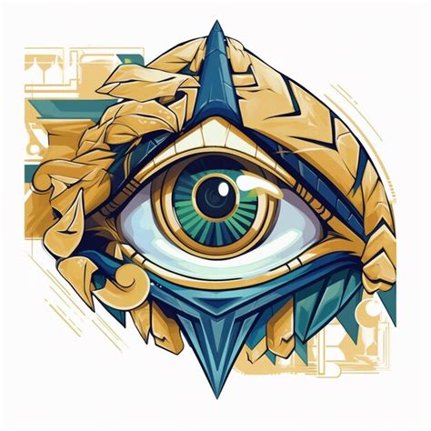 Premium Ai Image Illustration Of A Pyramid With A Third Eye And A