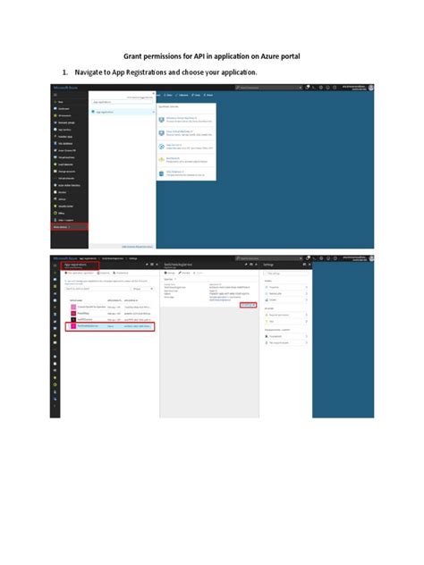 Grant Permissions For Api In Application On Azure Portal Pdf