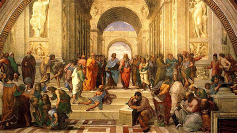 نقاشی مدرسه آتن از رافائل برای تصویر زمینه کامپیوتر