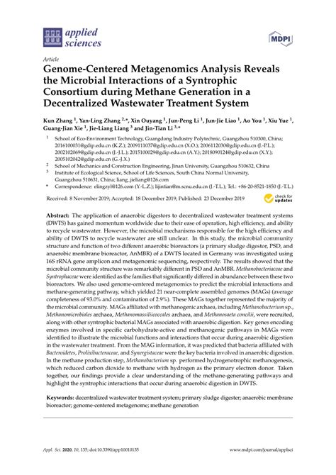 Pdf Genome Centered Metagenomics Analysis Reveals The Microbial Interactions Of A Syntrophic