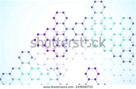 Hexagonal Molecules Background Molecular Structure Dna Stock Vector Royalty Free 2438200733