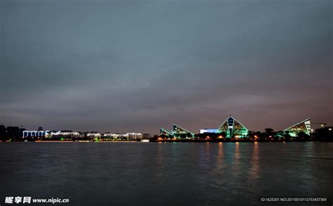 松山湖夜景摄影图 国内旅游 旅游摄影 摄影图库 昵图网