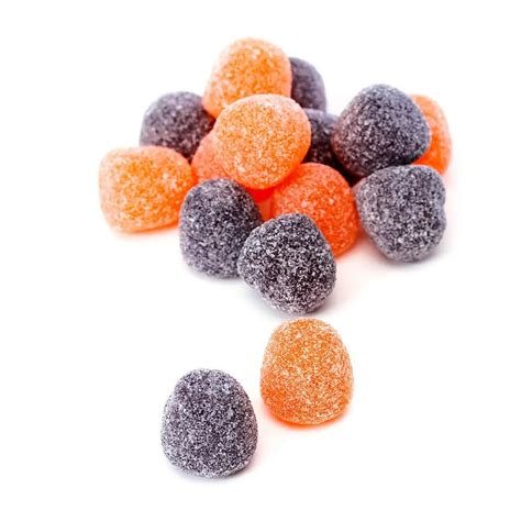Orange And Black Mini Spiced Gumdrops Candy 16 Ounce Tub Candy Store