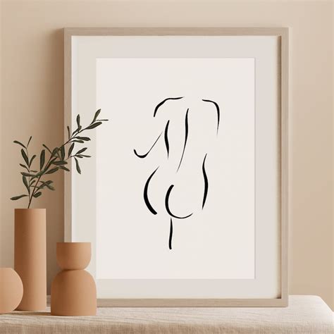 Naked Female Drawings Etsy