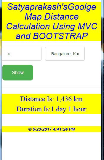 Google Maps Using ASP NET MVC And Bootstrap In Real Time Scenario With All In One Features And