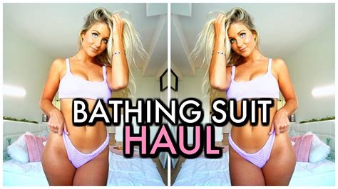 Bathing Suit Try On Haul I Met Famous Youtubers At The Challenger