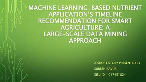 Machine Learning Based Nutrient Applications Timeline Recommendation