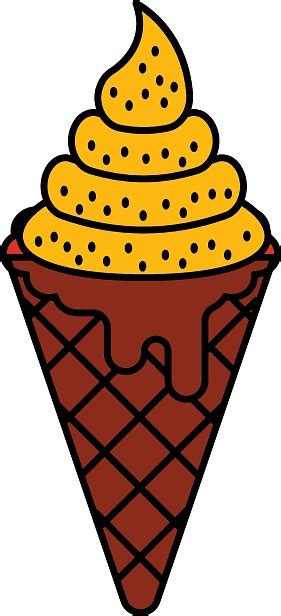 아이스크림 콘 개념 찌르기 또는 코넷 벡터 아이콘 디자인 베이커리 및 구운 식품 기호 요리 및 주방 교육 기호 레시피 개발 스톡 일러스트레이션 거품 내기에 대한 스톡 벡터