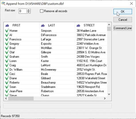 Merge Dbf Files