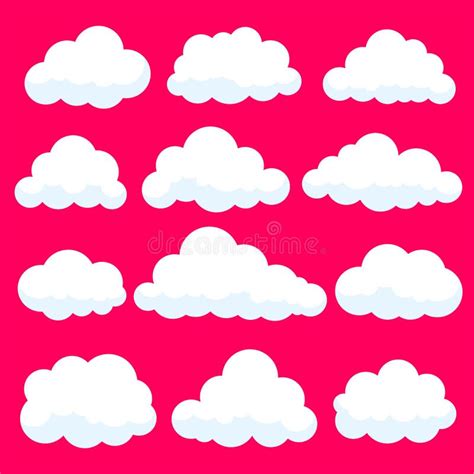 Clouds Vector Collection Cloud Computing Pack Stock Vector