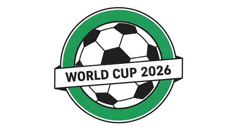 Vibrant Fifa 2026 Logo With World Cup Trophy Stock Illustration