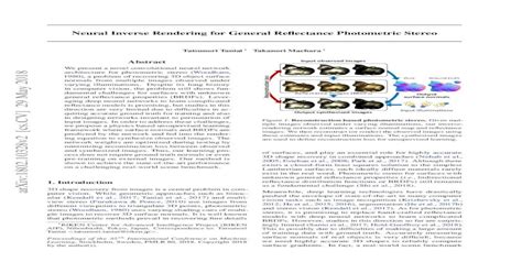 neural inverse rendering for general reflectance …neural inverse