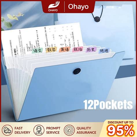 12pockets Accordion Document File Folder Organizer Expanding File Folder A4 Size Shopee