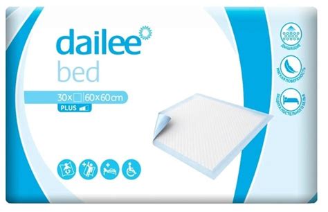 Пелёнки абсорбирующие одноразовые впитывающие Dailee Bed Plus 60x60 см 30 шт купить с