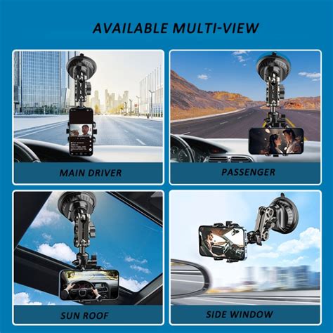 자동차 범용 오버헤드 카메라 흡입 컵 휴대폰 홀더 짧은 스타일