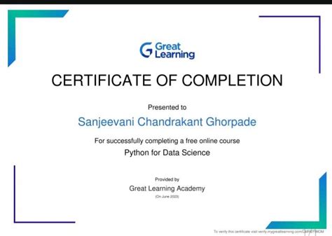 Sanjeevani Ghorpade On Linkedin Greatlearning Python