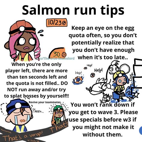 Salmon Run Tips🍣🏃 But The Doodles Get Worse And Worse R Splatoon